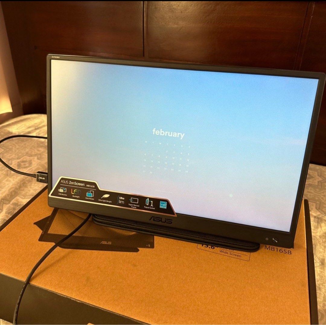 ASUS ZenScreen MB165B Portable Monitor, Computers & Tech, Parts ...