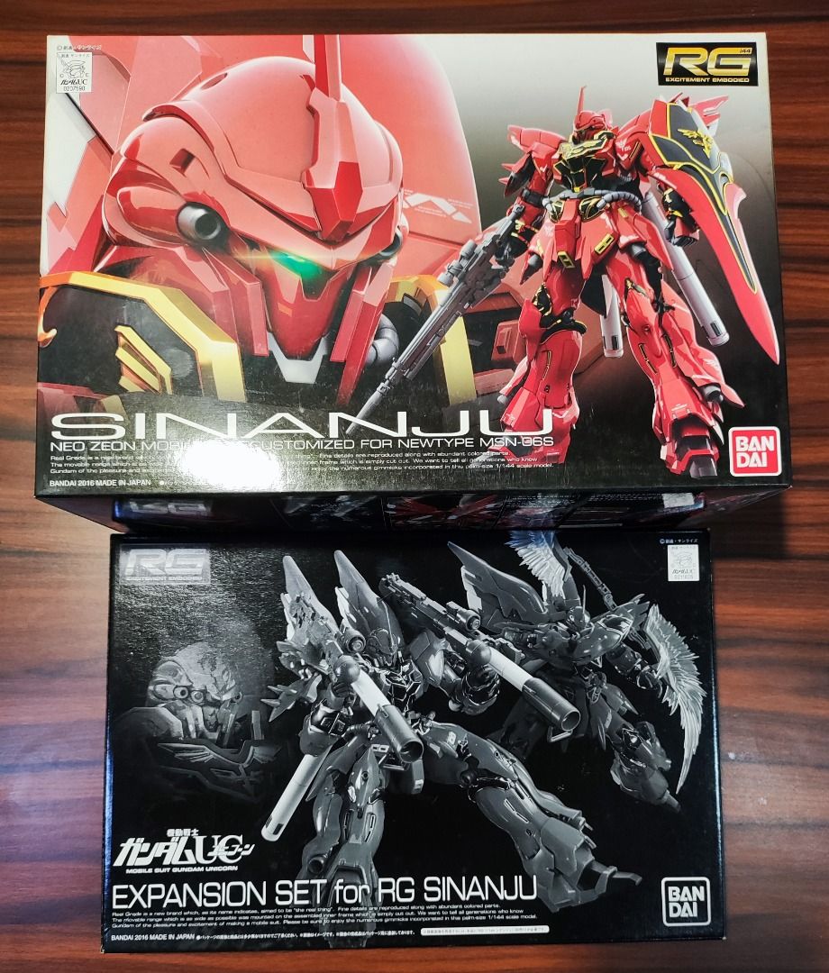 Bandai RG 1/144 Sinanju with P-Bandai Exclusive Sinanju Expansion Set ...