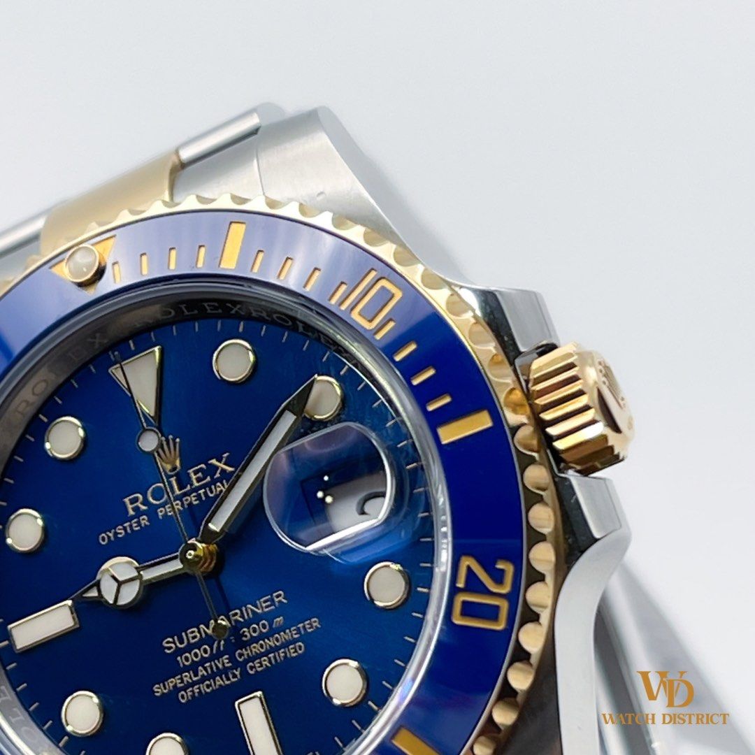 BEST 2017 Rolex Submariner “Bluesy” Half Gold 116613LB, Luxury, Watches ...
