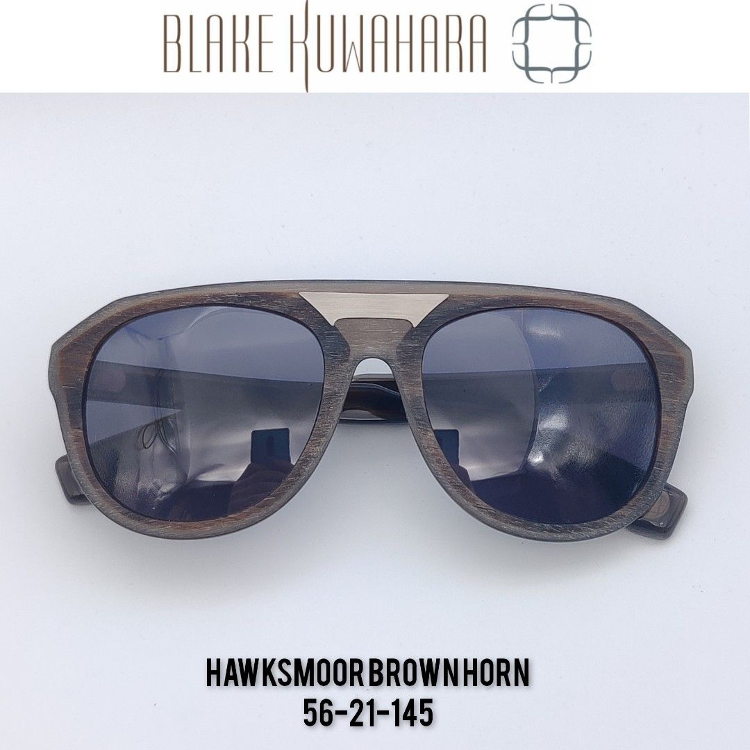 Blake kuwahara hawksmoor brown horn aviator sunglasses, Men's Fashion ...
