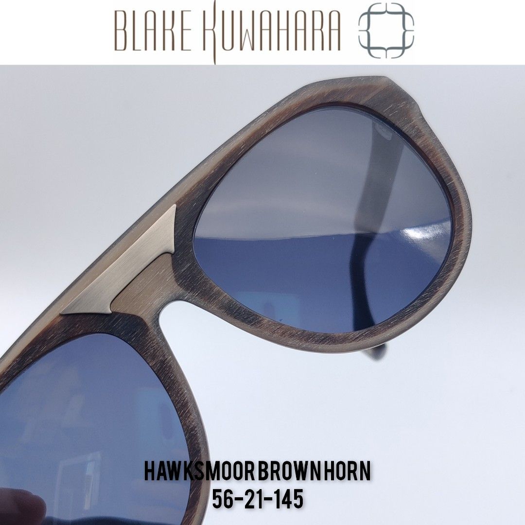 Blake kuwahara hawksmoor brown horn aviator sunglasses, Men's Fashion ...