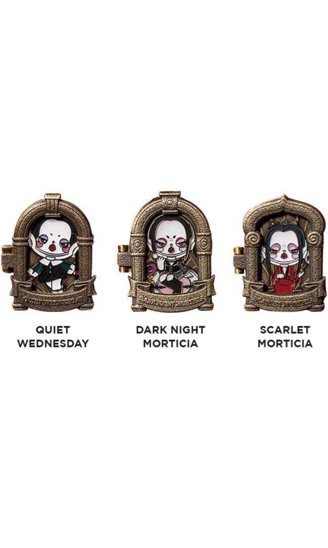 BN POP MART SKULLPANDA x THE ADDAMS FAMILY Series Pin Badges, Hobbies ...