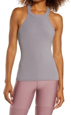 Brand new Alo Yoga Ribbed Insight Tank Purple Dusk Size L, Women's ...