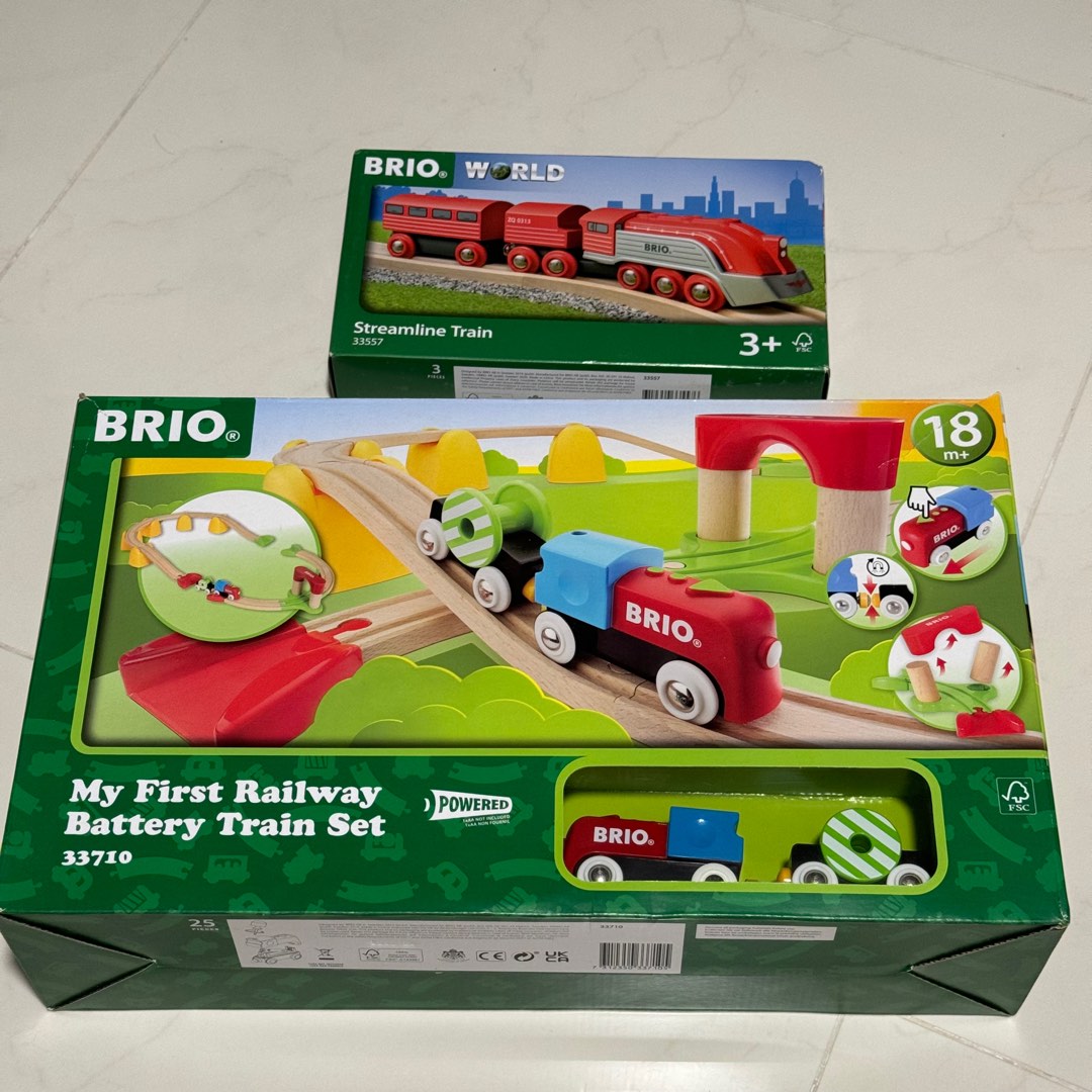 Brio My First Railway Battery Train Set and Streamline Train, Hobbies ...