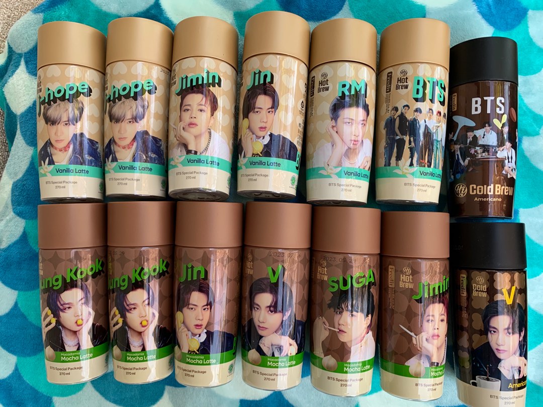 BTS Coffee Plastic Bottles Display, Hobbies & Toys, Memorabilia ...