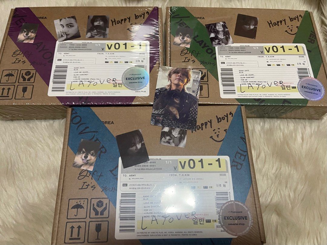 BTS V LAYOVER weverse USA exclusive pc, Hobbies & Toys, Memorabilia & Collectibles, K-Wave on ...