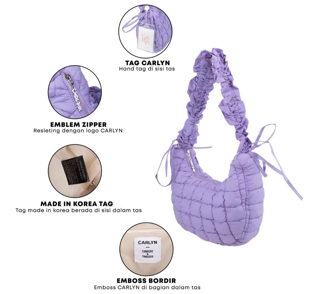 carrylin korea lilac pilih warna po ready, Fesyen Wanita, Tas & Dompet ...