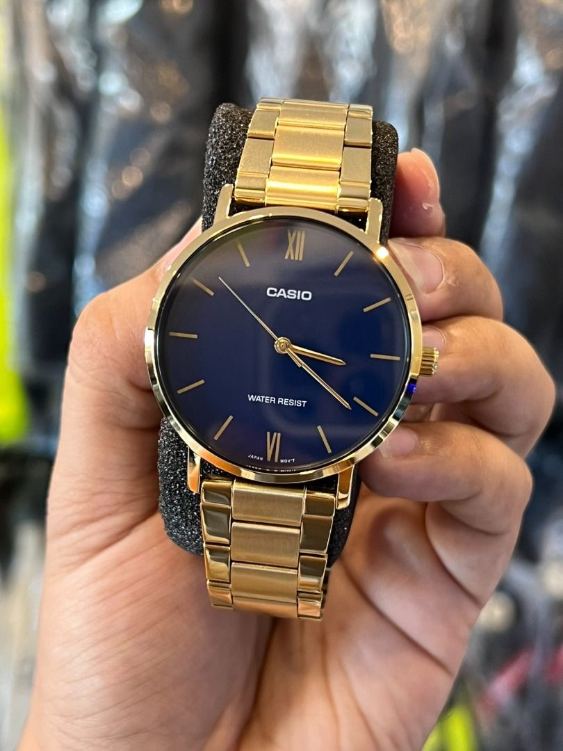 Casio Original Watch | MTP-VT01G-2B | Analog Casio Watch, Luxury ...