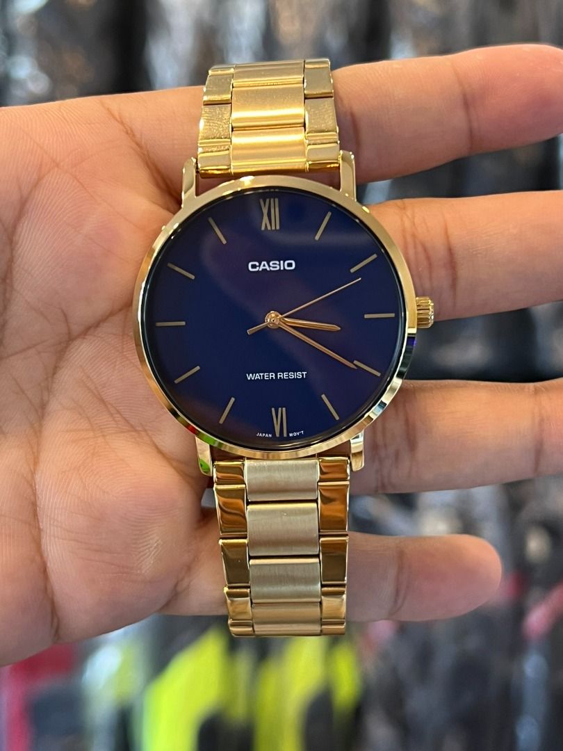 Casio Original Watch | MTP-VT01G-2B | Analog Casio Watch, Luxury ...