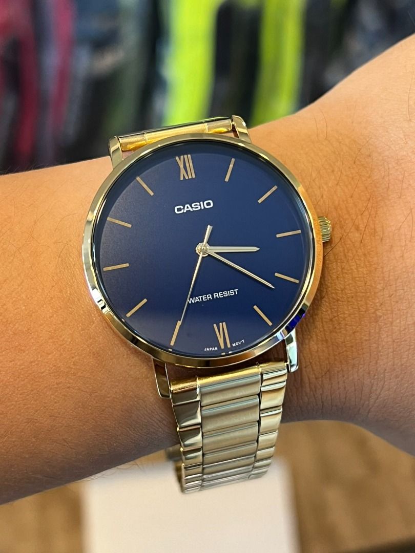 Casio Original Watch | MTP-VT01G-2B | Analog Casio Watch, Luxury ...
