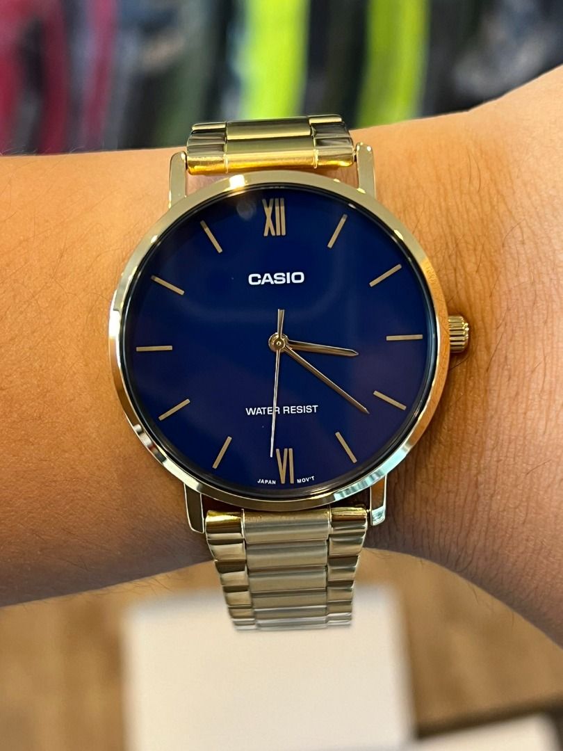 Casio Original Watch | MTP-VT01G-2B | Analog Casio Watch, Luxury ...