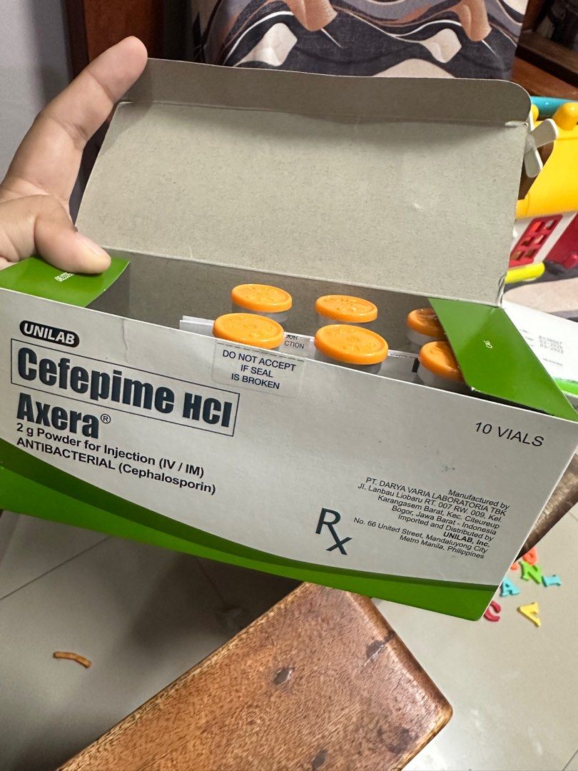 CEFEPIME HCI (AXERA) 2g, Health & Nutrition, Assistive & Rehabilatory ...