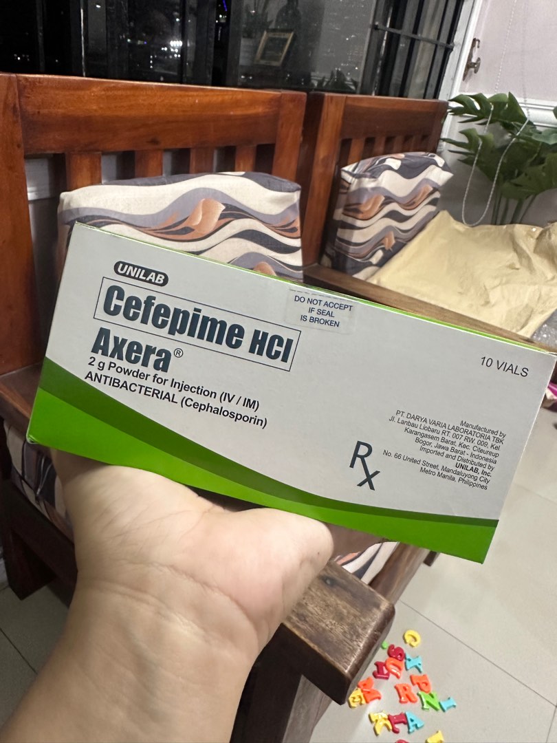 CEFEPIME HCI (AXERA) 2g, Health & Nutrition, Assistive & Rehabilatory ...