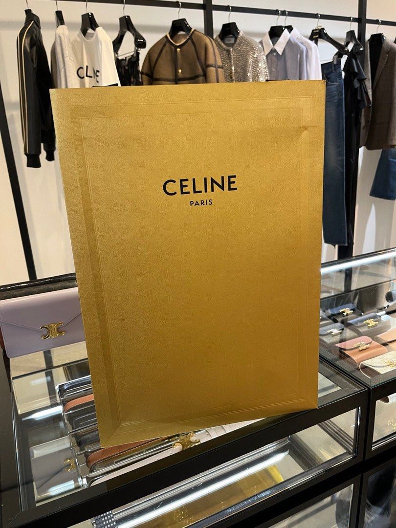 Celine Gold Paper Bag, Luxury, Accessories on Carousell