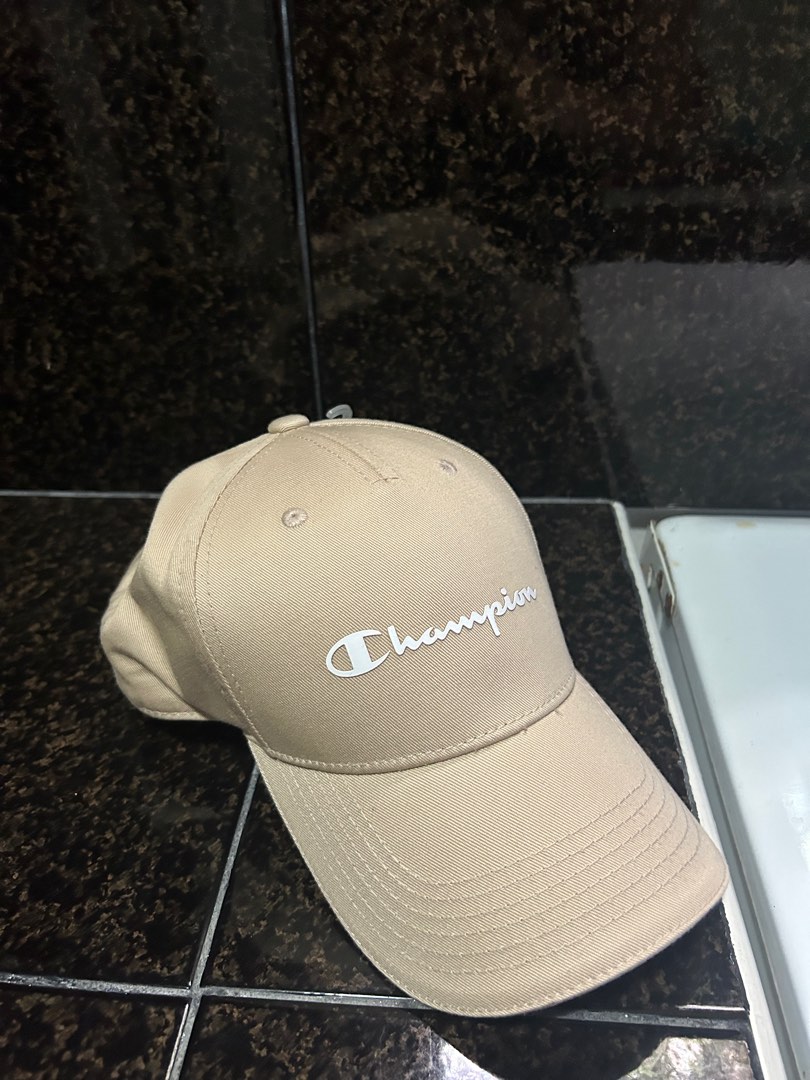 Champion Cap Beige (ORIGINAL), Men's Fashion, Watches & Accessories ...
