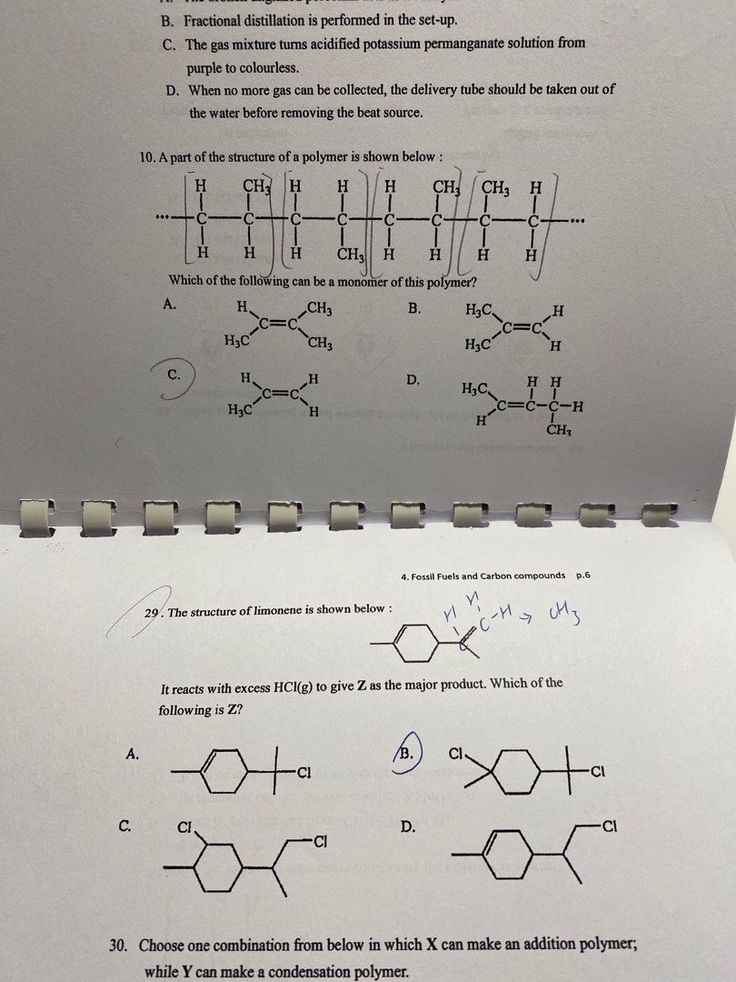Chemistry Past Paper(LQ+MC+Ans) By Topic, 興趣及遊戲, 書本 & 文具, 書本及雜誌 - 補充練習 ...