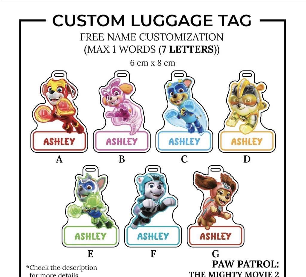 CHRISTMAS GIFT PAW PATROL BAG TAG FAREWELL CHILDREN DAY SOUVENIER ...