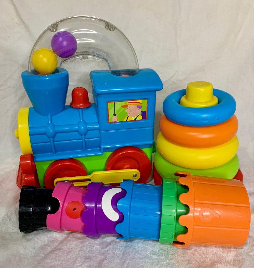 Classic Stacking Toy & Funtime Ball Blowing Loco Baby Toys Bundle, free ...