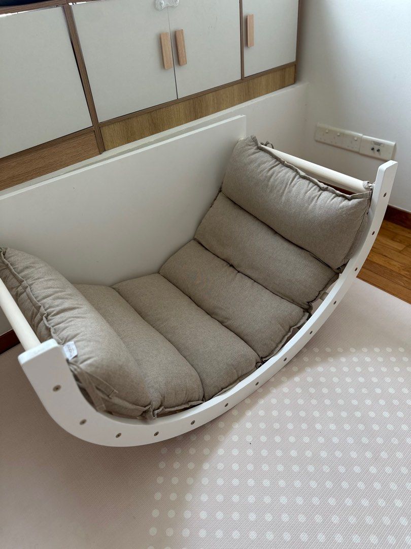 Climbing Arch - wooden montessori rocker set with cushion, Babies ...