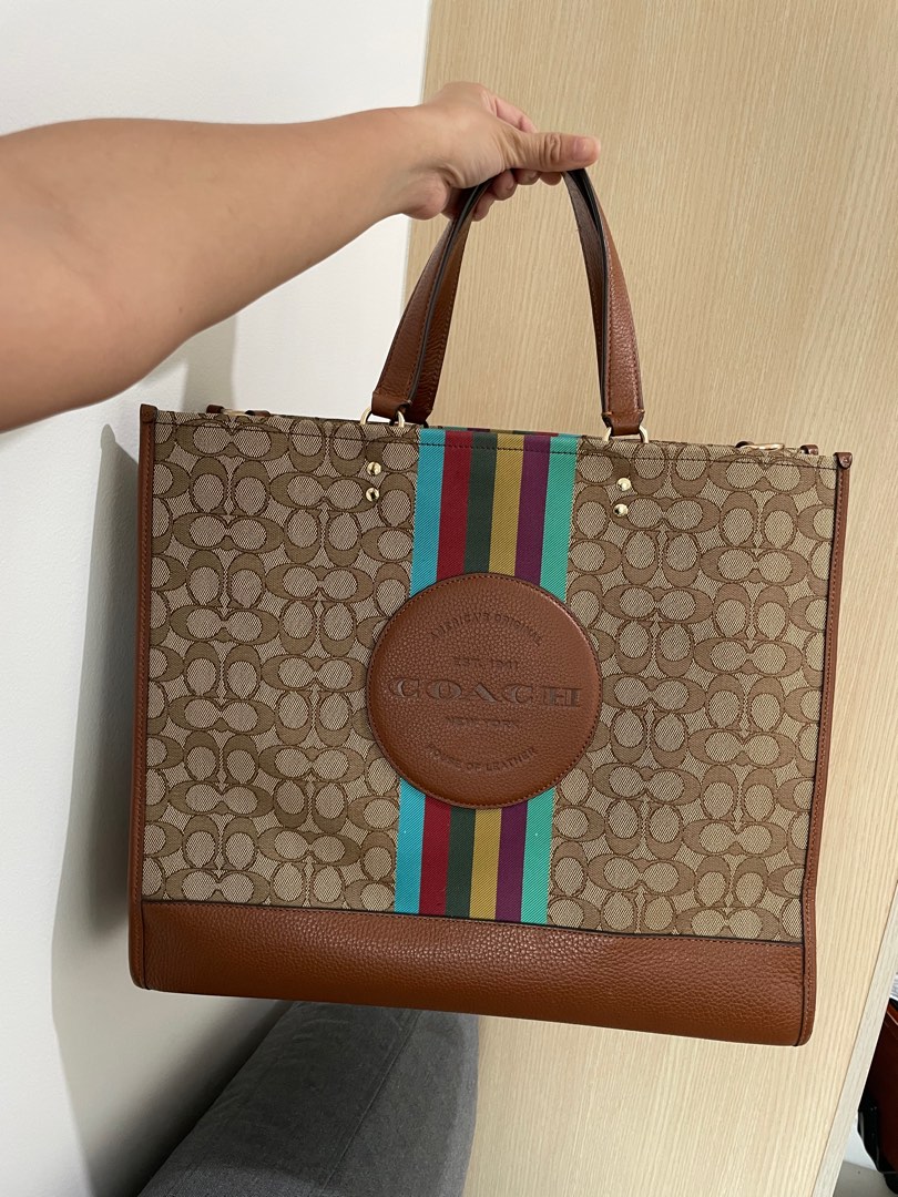 Coach travel tote bag leather, Luxury, Bags & Wallets on Carousell