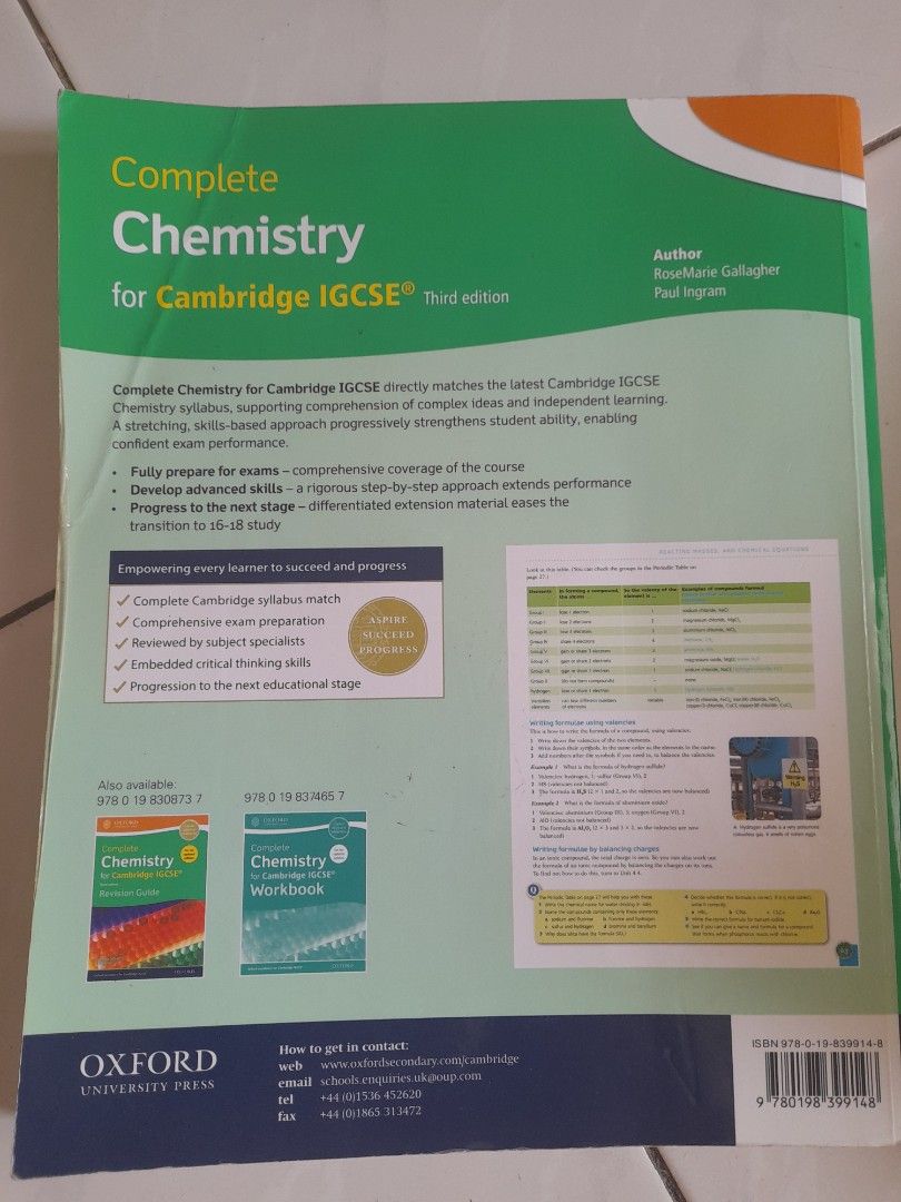 Complete Chemistry for Cambridge IGCSE, Third Edition, Hobbies & Toys ...