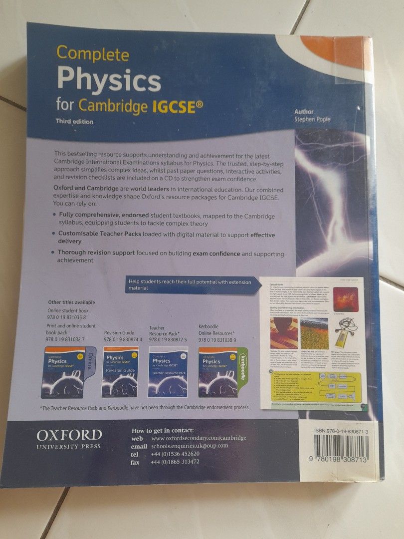 Complete Physics for Cambridge IGCSE, Third Edition, Hobbies & Toys, Books & Magazines ...