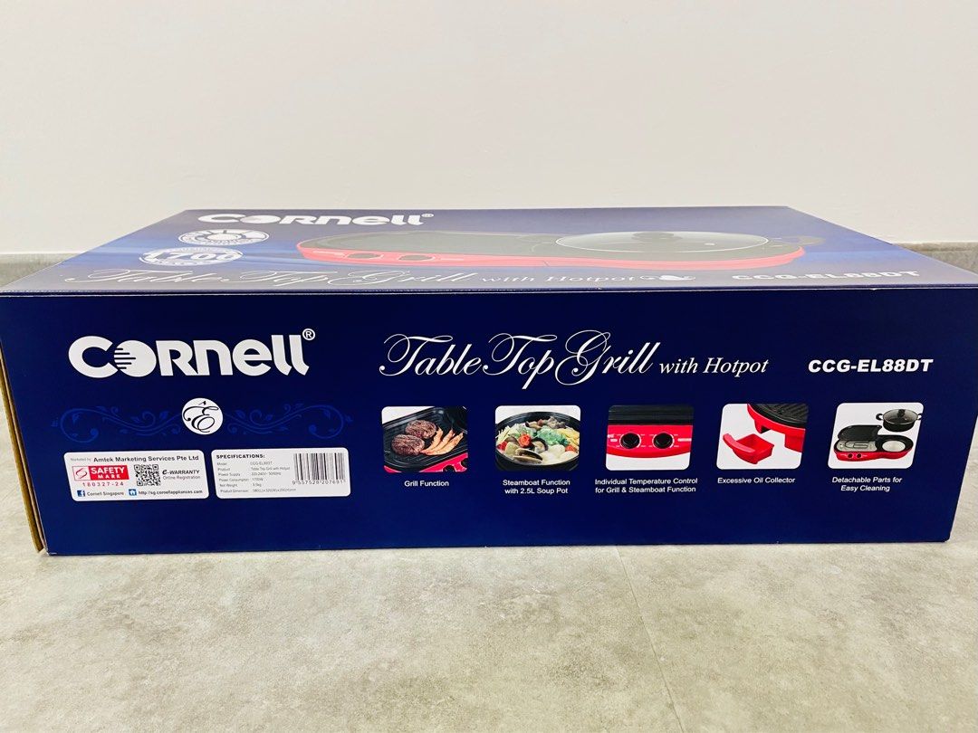 Cornell Table Top Grill with Hotpot, TV & Home Appliances, Kitchen ...