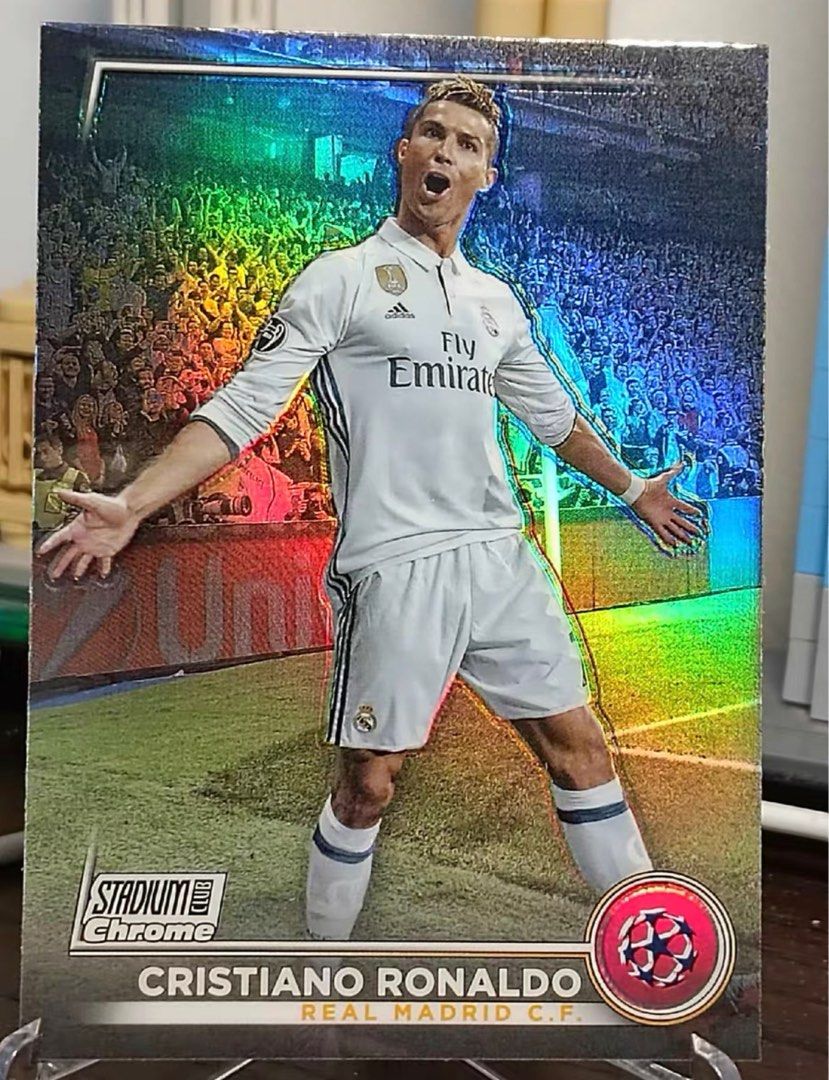 Cristiano Ronaldo Topps Stadium Club Chrome Silver Real Madrid Man ...