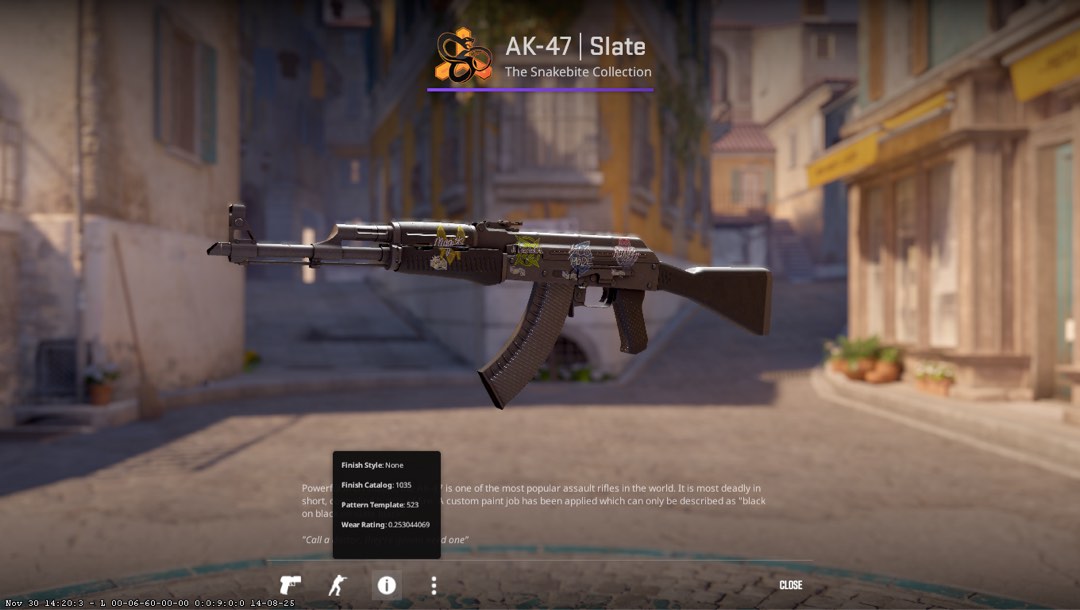 CS2 AK-47 Slate w glitter stickers, Video Gaming, Gaming Accessories ...