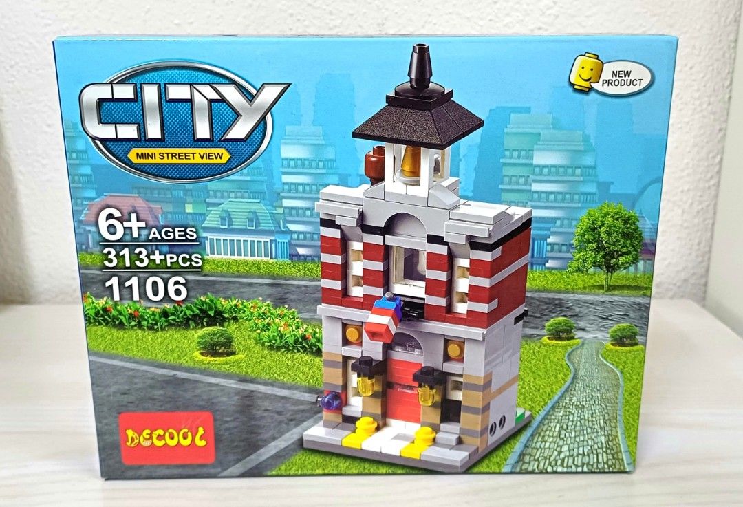 Decool City Bricks Big Fire Station Mini Collectibles, Hobbies & Toys, Toys & Games on Carousell