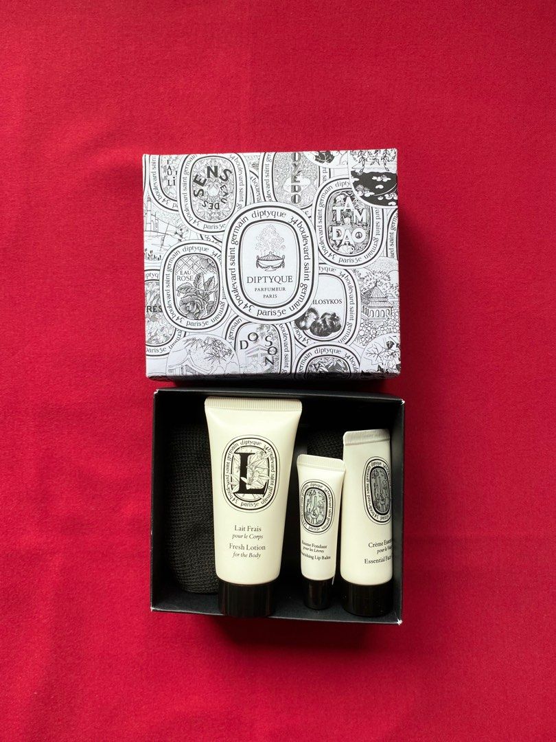 Diptique Set (lotion, face cream, and lip balm), Beauty & Personal Care ...