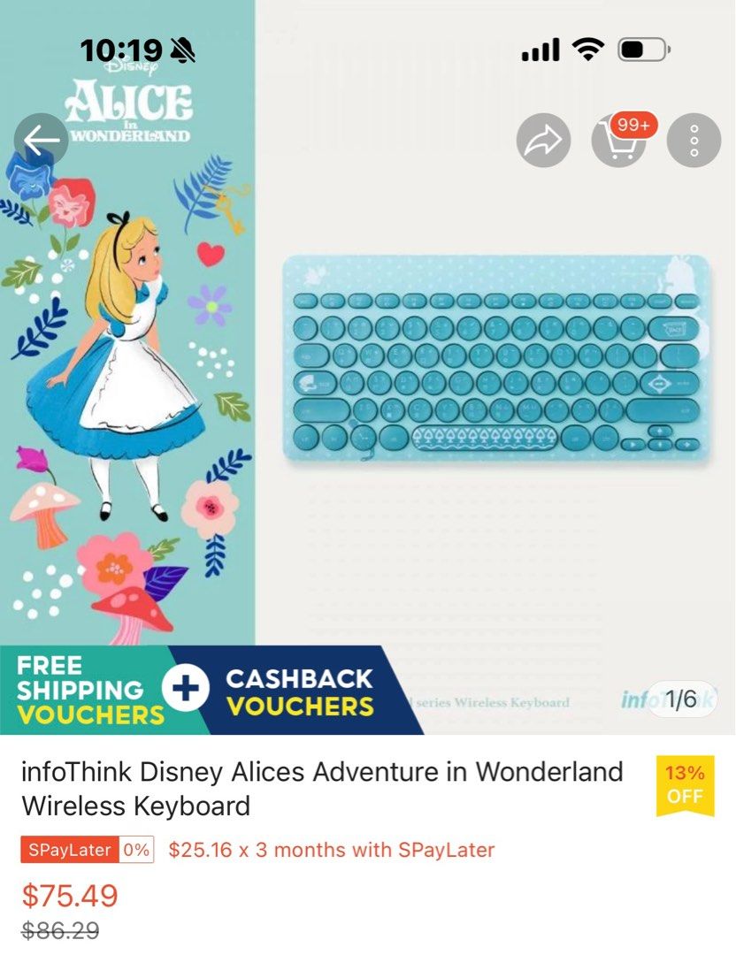Disney Infothink | Wireless Keyboard | Stitch Pooh Alice Alien Toy ...