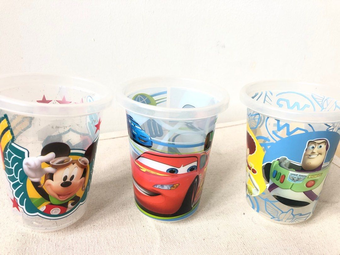 Disney Mickey / Lightning McQueen Cars/ Disney Toys Story Cup, Hobbies ...