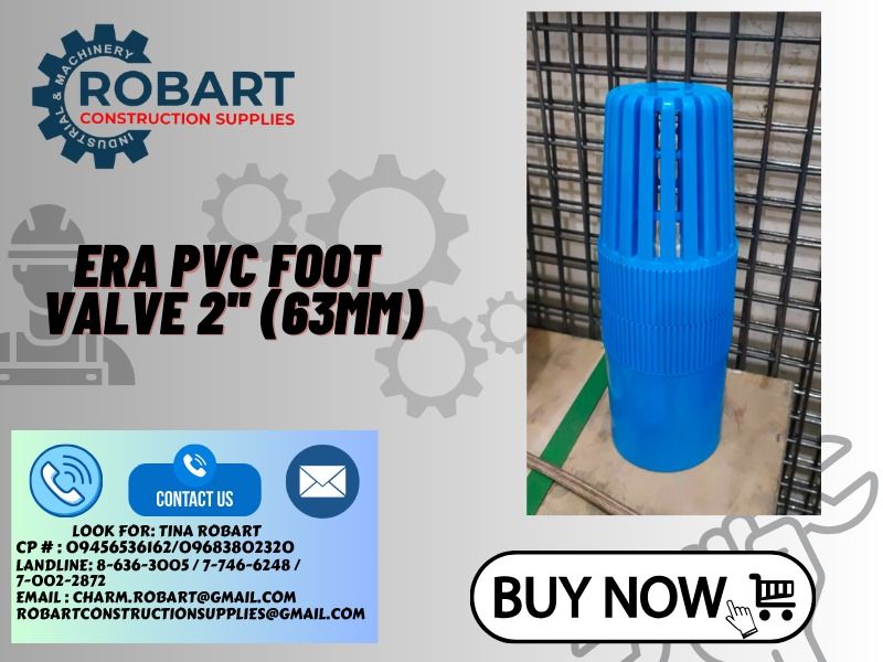 Era PVC Foot Valve 2", Commercial & Industrial, Construction & Building ...