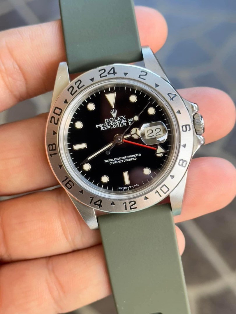 Rolex Explorer II Black GMT Tritium Dial, Luxury, Watches on Carousell