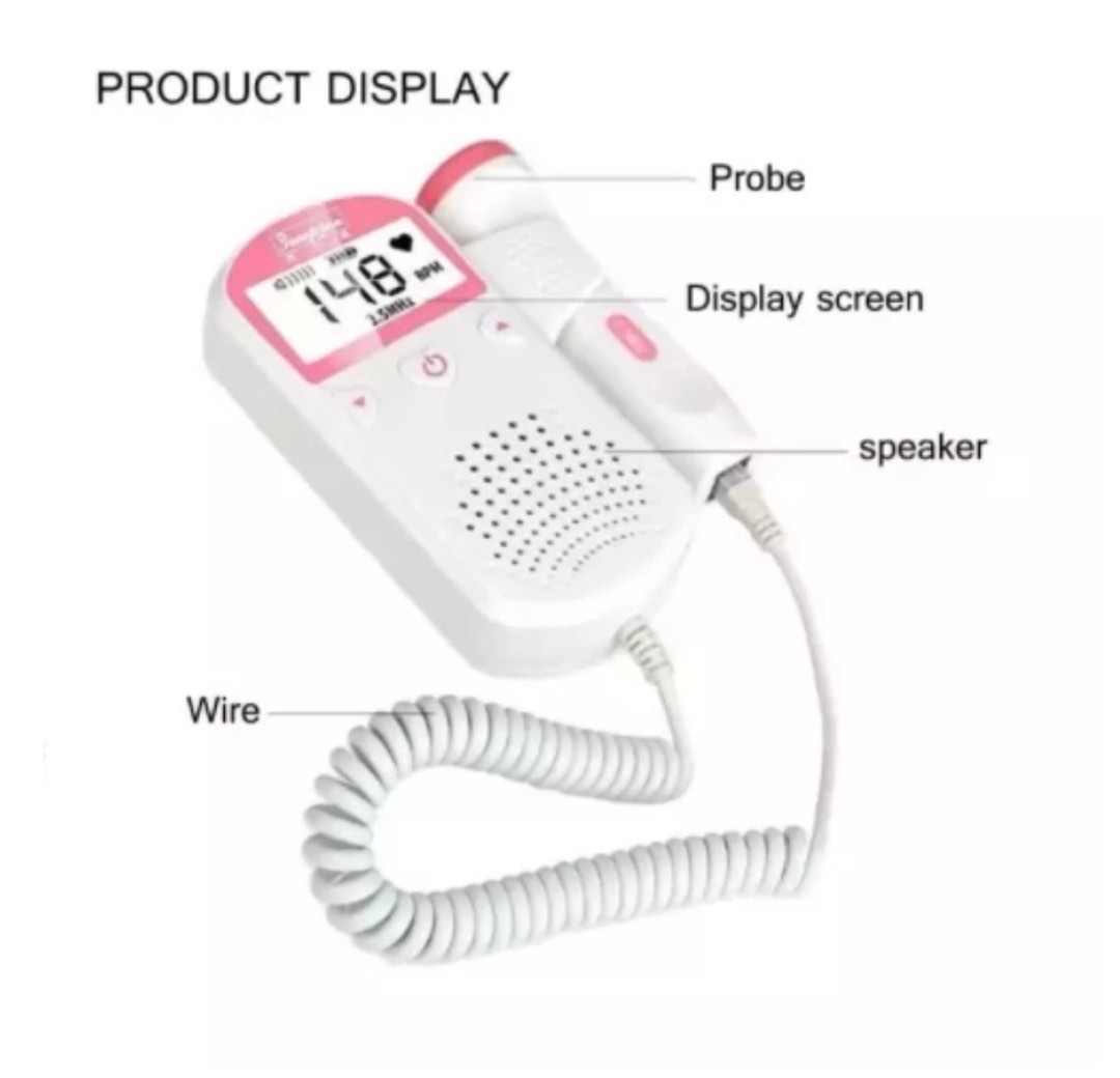 Fetal Doppler Baby Heartbeat Monitor Device, Babies & Kids, Baby ...
