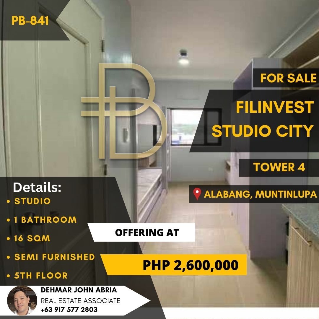 For Sale Studio Type In Filinvest Studio City Alabang, Muntinlupa ...