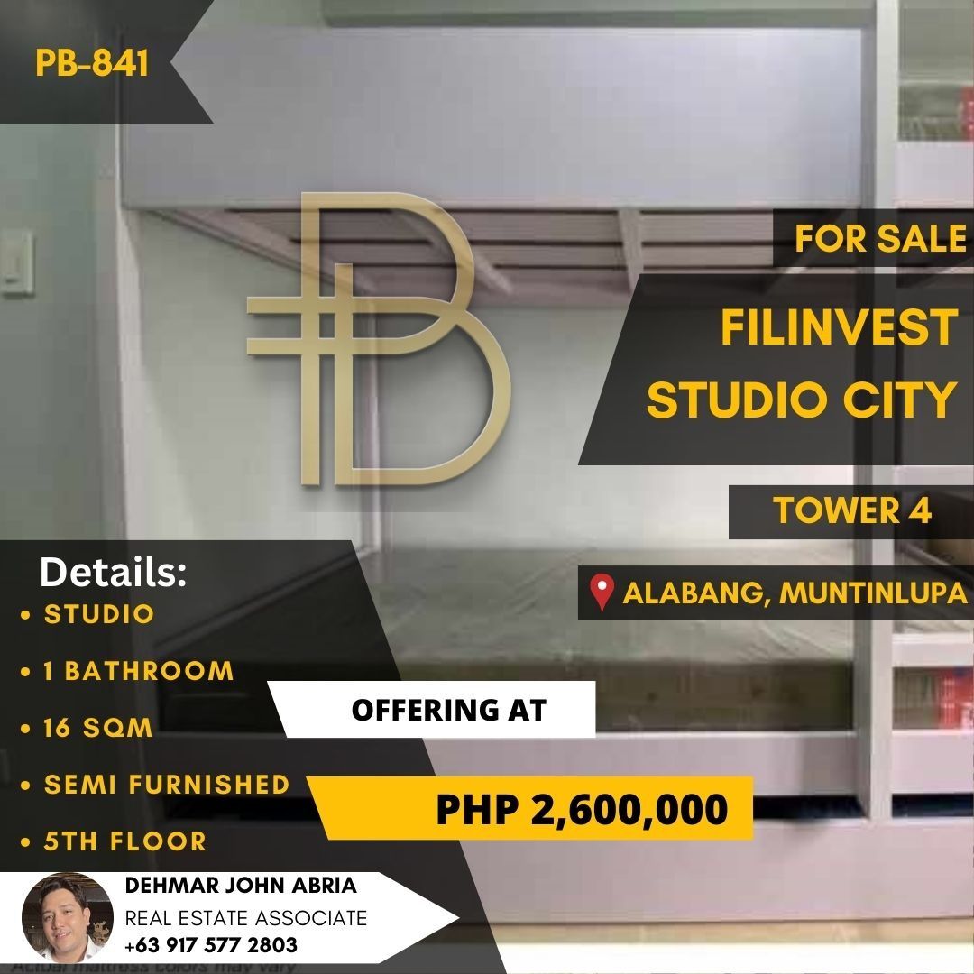 For Sale Studio Type In Filinvest Studio City Alabang, Muntinlupa ...