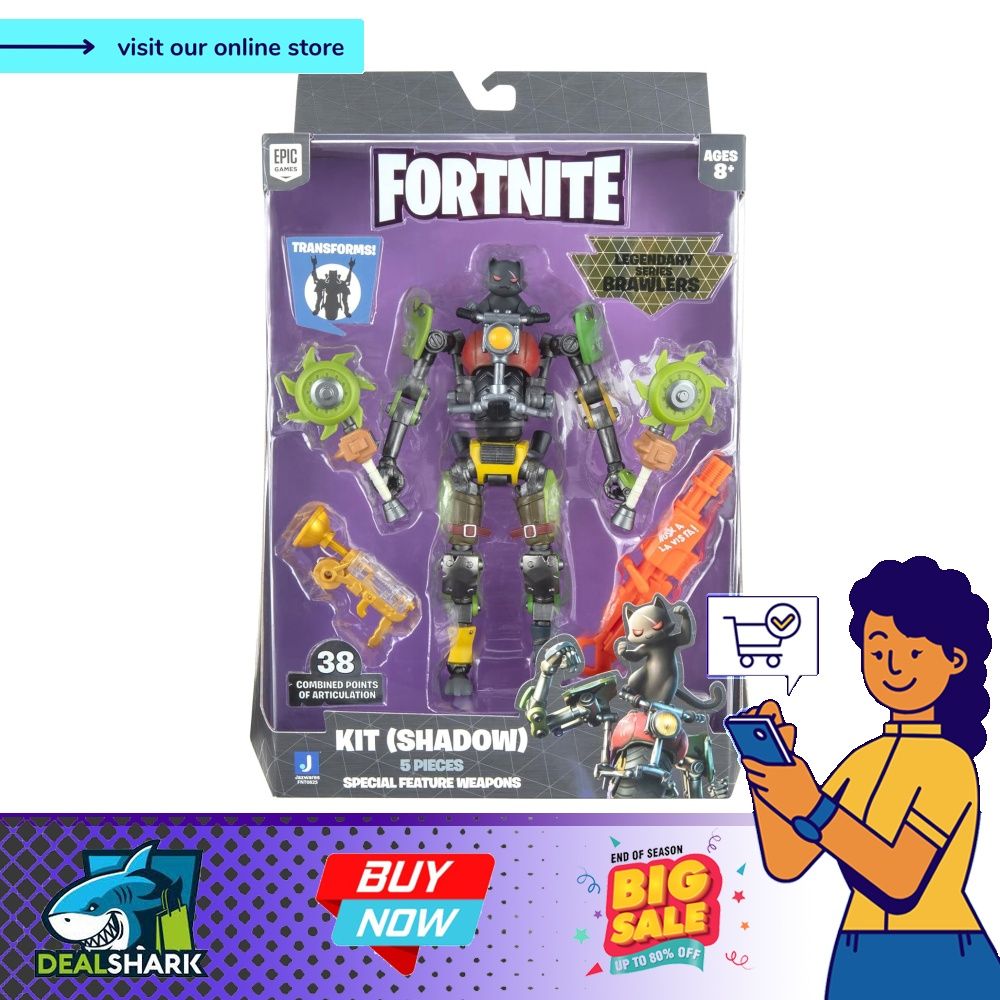 Fortnite Legendary Series Brawlers Kit (Shadow), 7-inch Highly Detailed ...