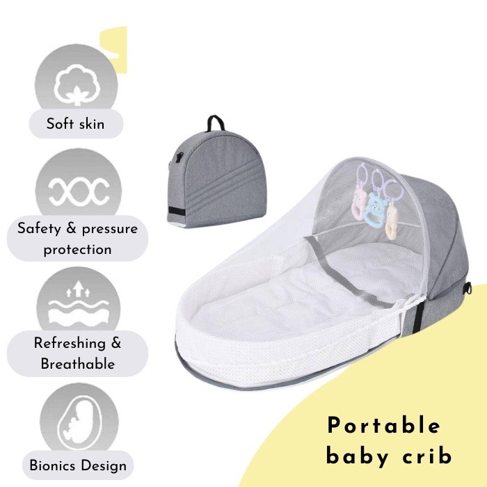 [FREE DELIVERY] Portable baby crib / infant bed / bassinet with net ...