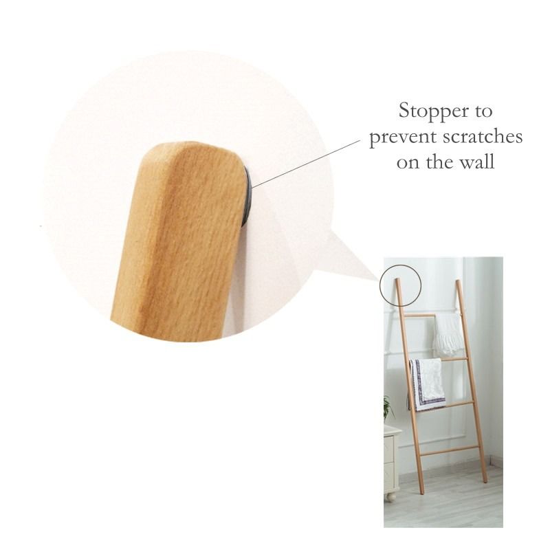 [FREE DELIVERY] Solid Wood Trapezoidal Ladder Rack Hanger for Clothes ...