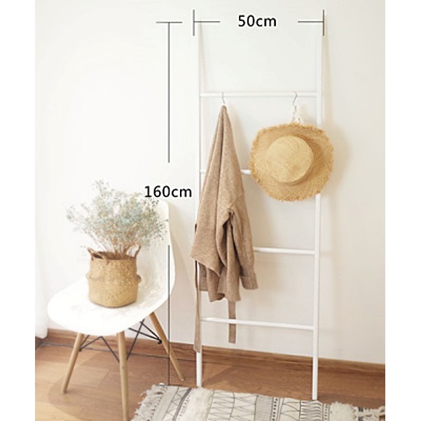 [FREE DELIVERY] Solid Wood Trapezoidal Ladder Rack Hanger for Clothes ...