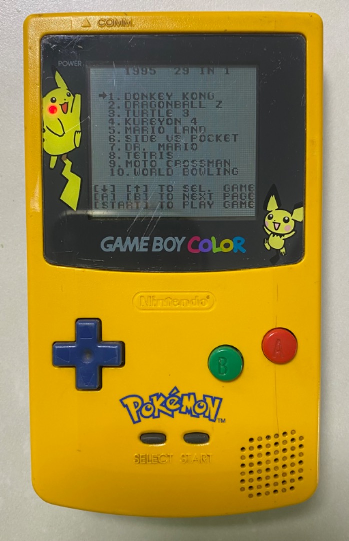 Gameboy Color Pokémon console, 電子遊戲, 電子遊戲機, Nintendo 任天堂 - Carousell