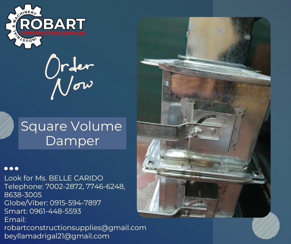 GI Square Volume Damper, Commercial & Industrial, Construction Tools ...