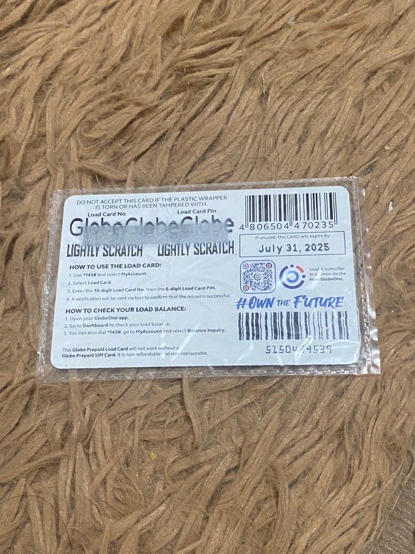 Globe Load Card 300, Tickets & Vouchers, Vouchers on Carousell