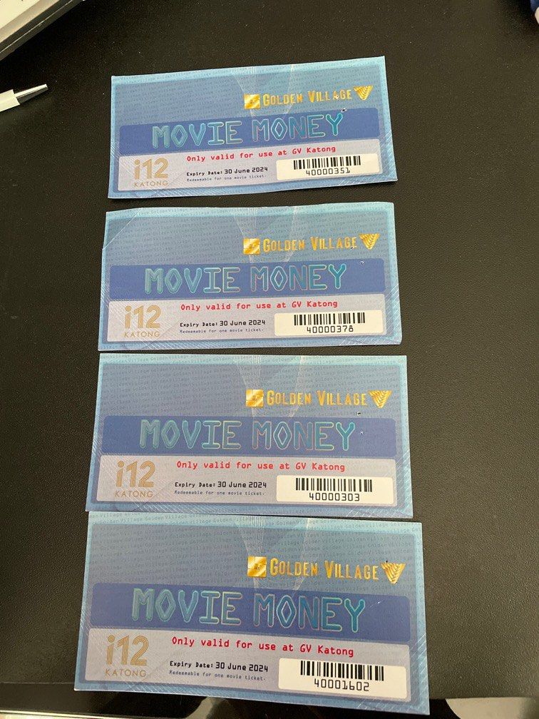 Golden village movie ticket, Tickets & Vouchers, Vouchers on Carousell