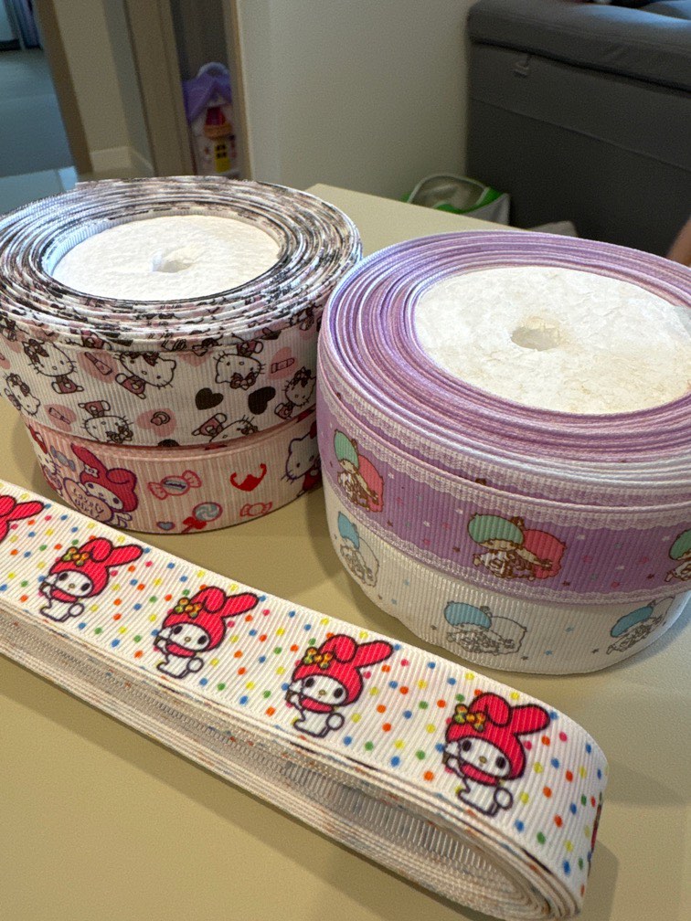 Grosgrain ribbons Sanrio, Hobbies & Toys, Stationery & Craft, Handmade ...
