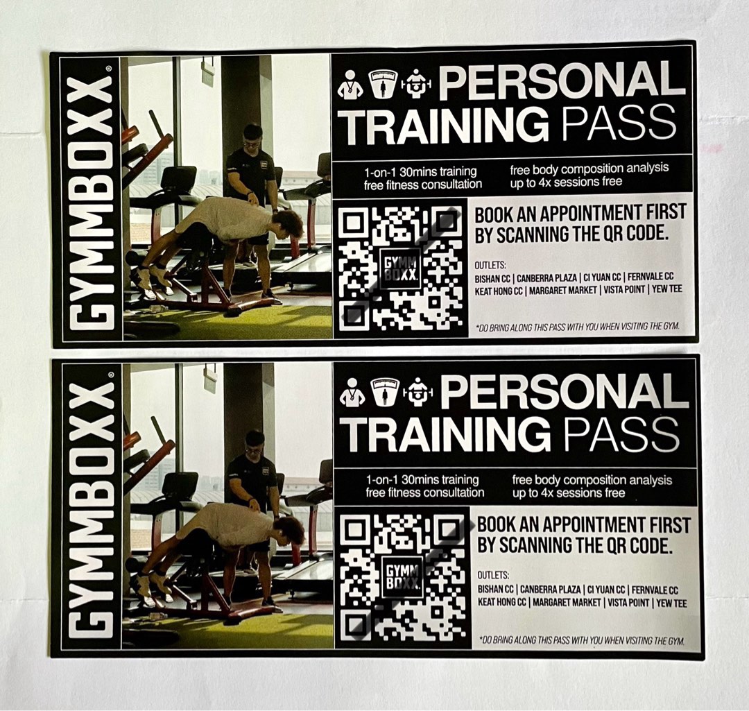 GYMMBOXX Personal Training Pass, Tickets & Vouchers, Vouchers on Carousell