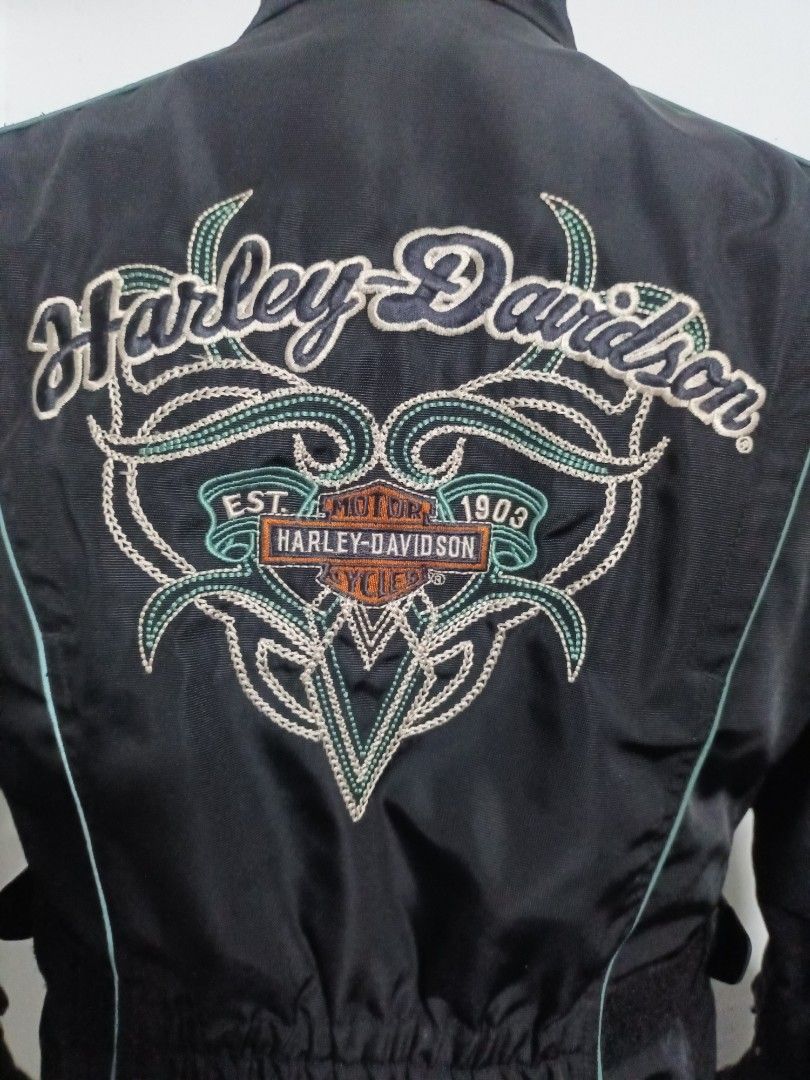 Harley Davidson black Jacket Kushitani denime megumi saratobi, Women's ...