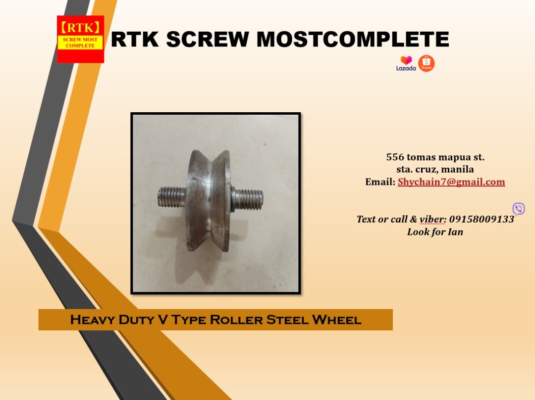 Heavy Duty V Type Roller Steel Wheel 100mm (slanted wheel), Commercial ...